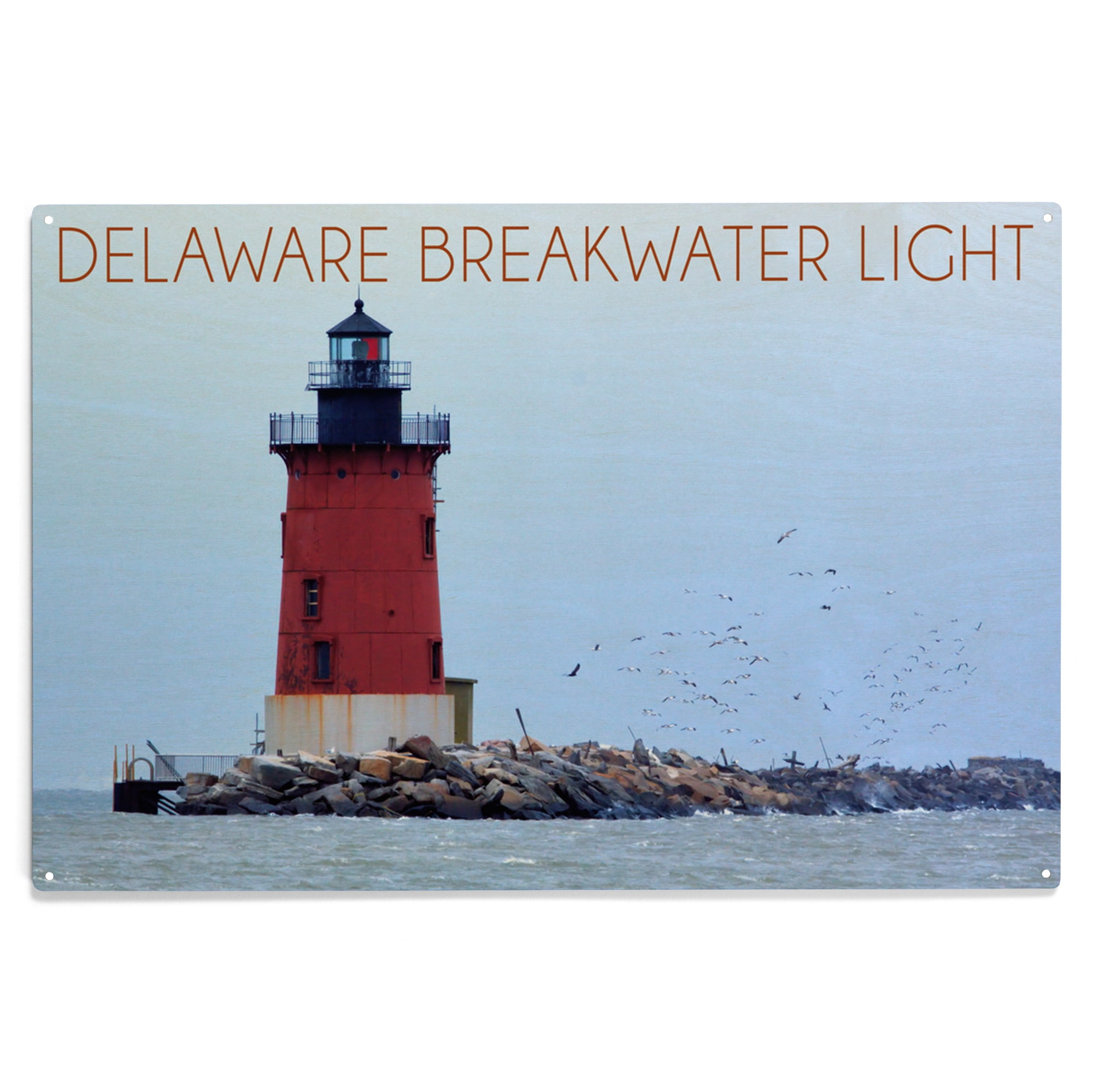 Lewes, Delaware, Cape Henlopen Lighthouse Day Birch Wood Wall Sign ...