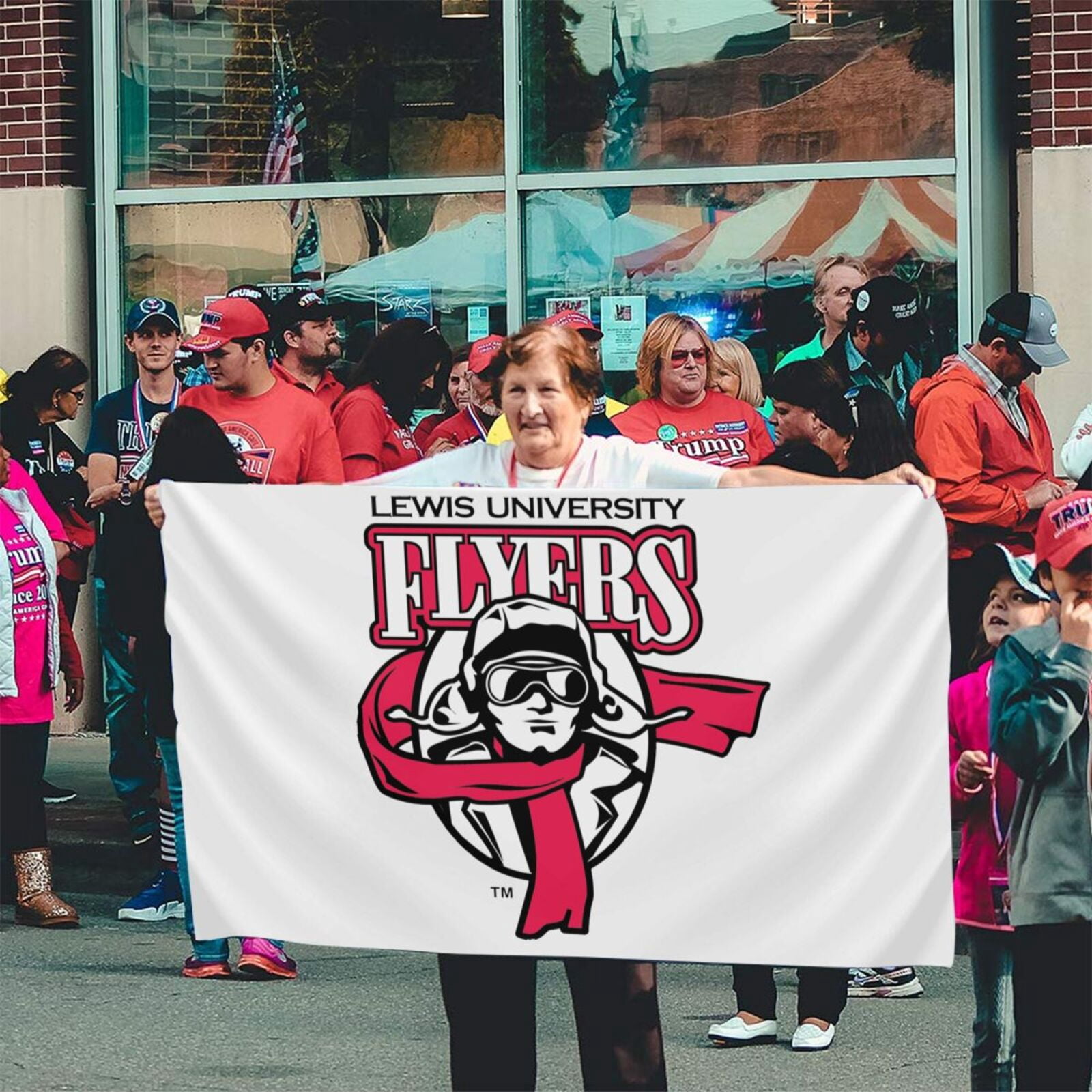 Lewis A University Logo Flag 3x5 FT Holiday Banner Garden Yard House ...