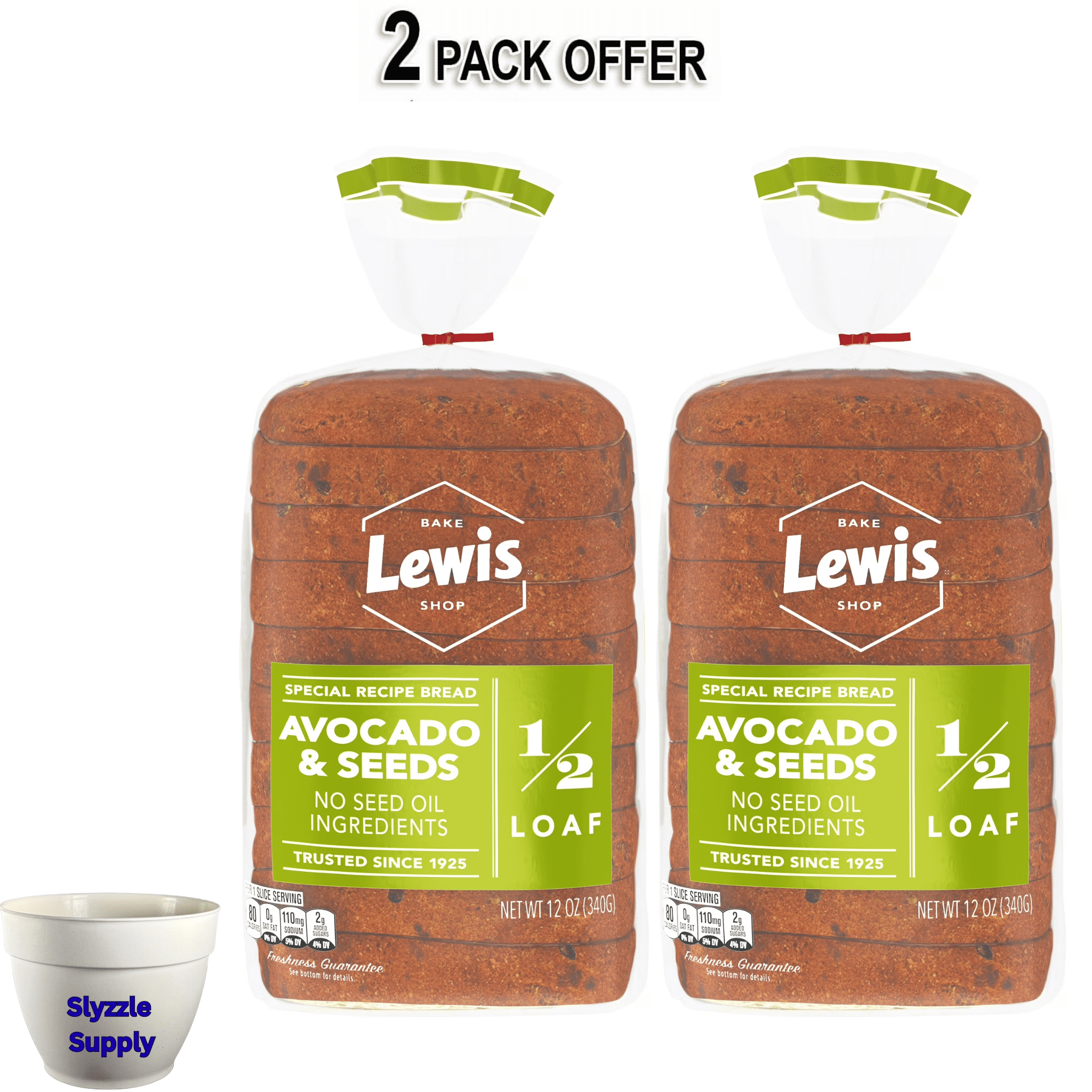 Lewis Bake Shop Avocado & Seeds Half Loaf Bread, 1/2 Loaf, 12 oz ...