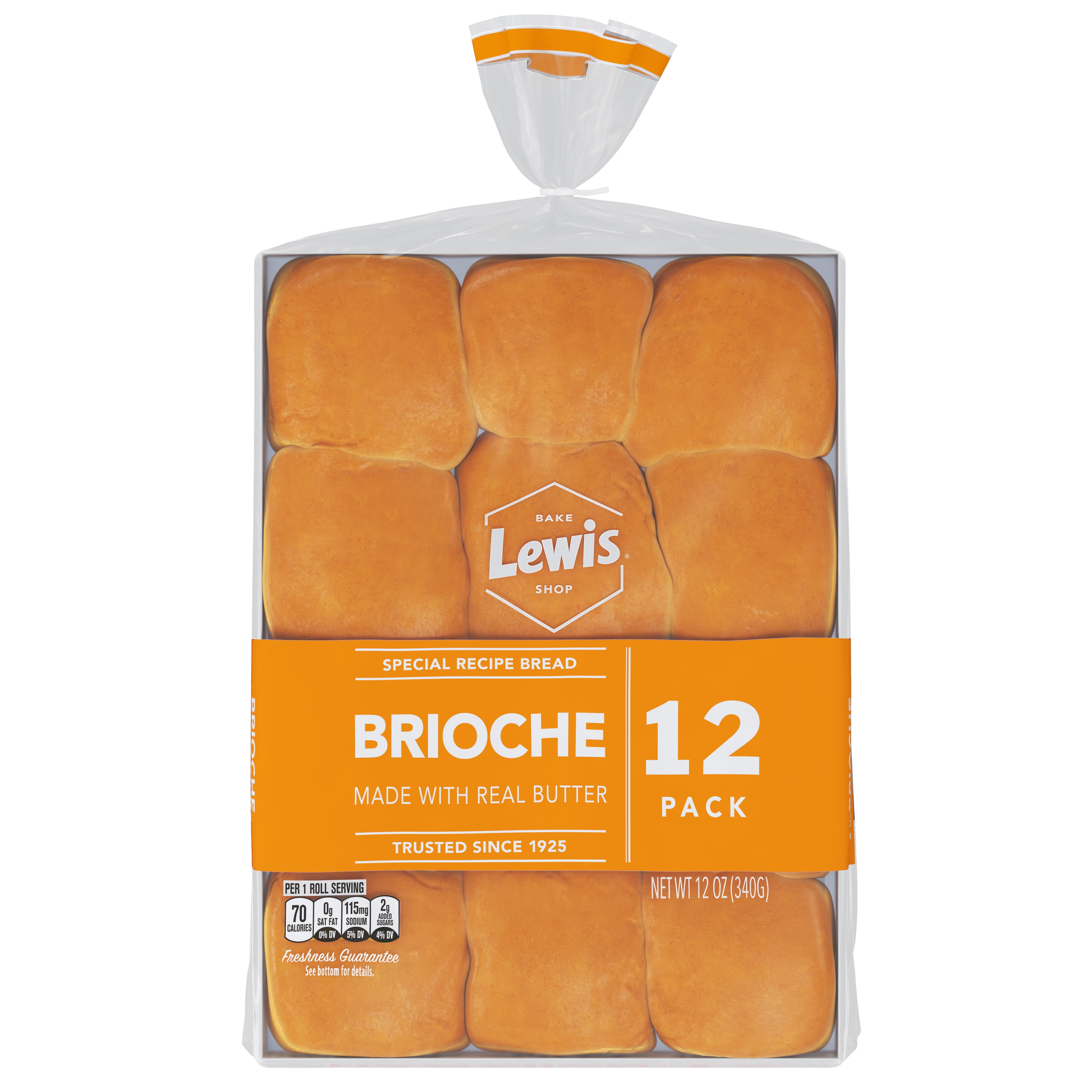 Lewis Bake Shop Brioche Dinner Rolls, 12 oz, 12 Count - Walmart.com
