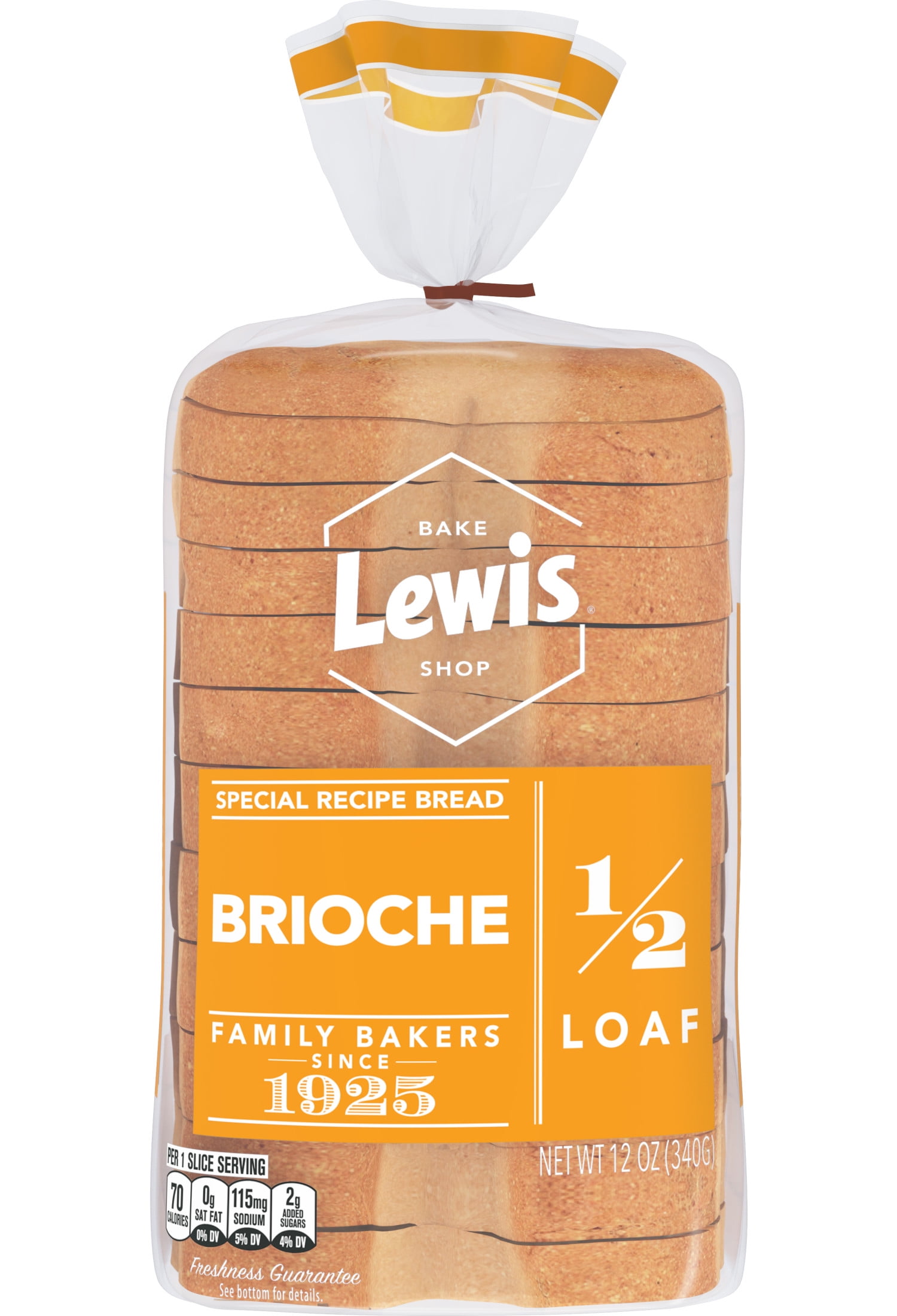 Lewis Bake Shop Brioche Half Loaf Bread, 1/2 Loaf, 12 oz - Walmart.com