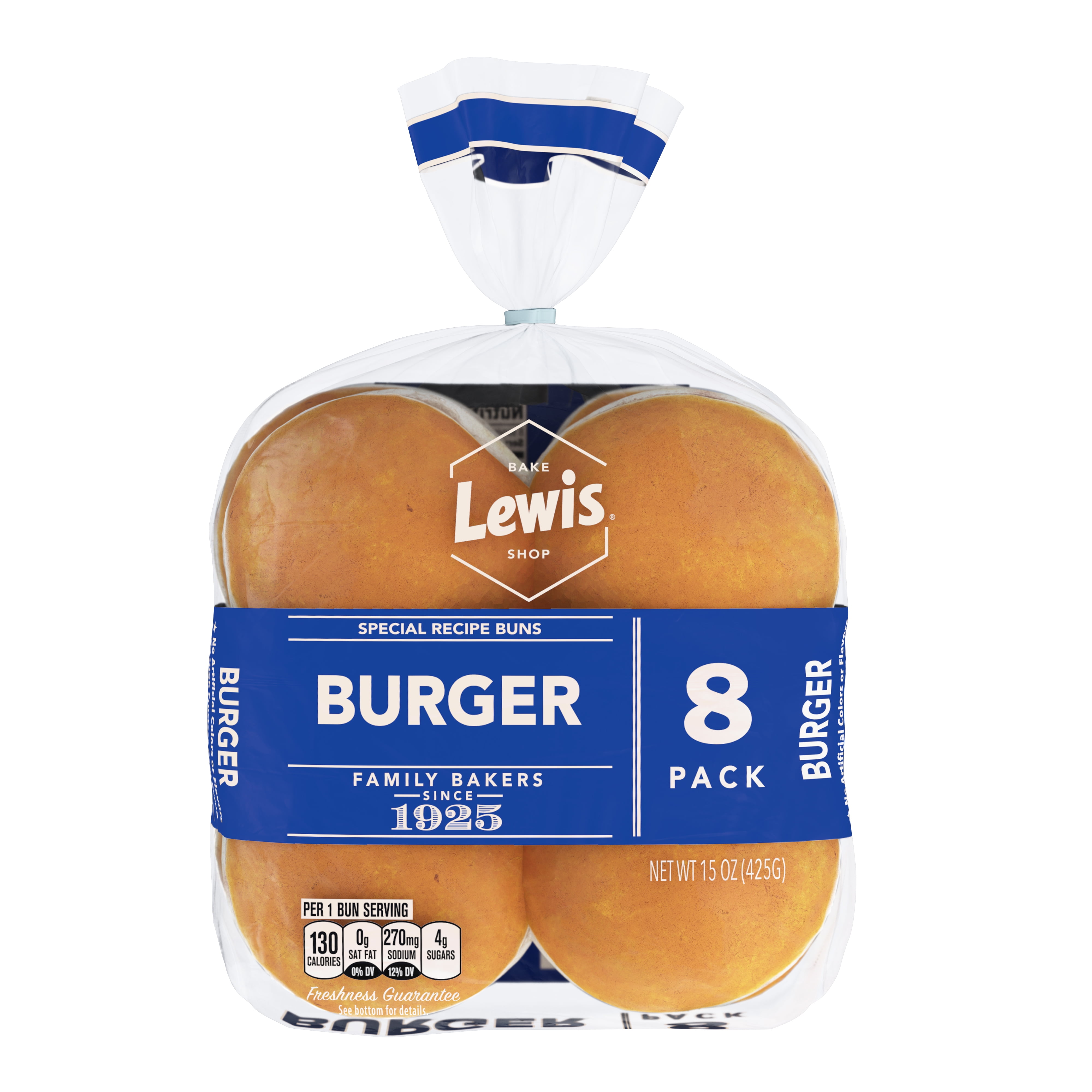 Lewis Bake Shop Burger Bun 15 oz 8 ct - Walmart.com