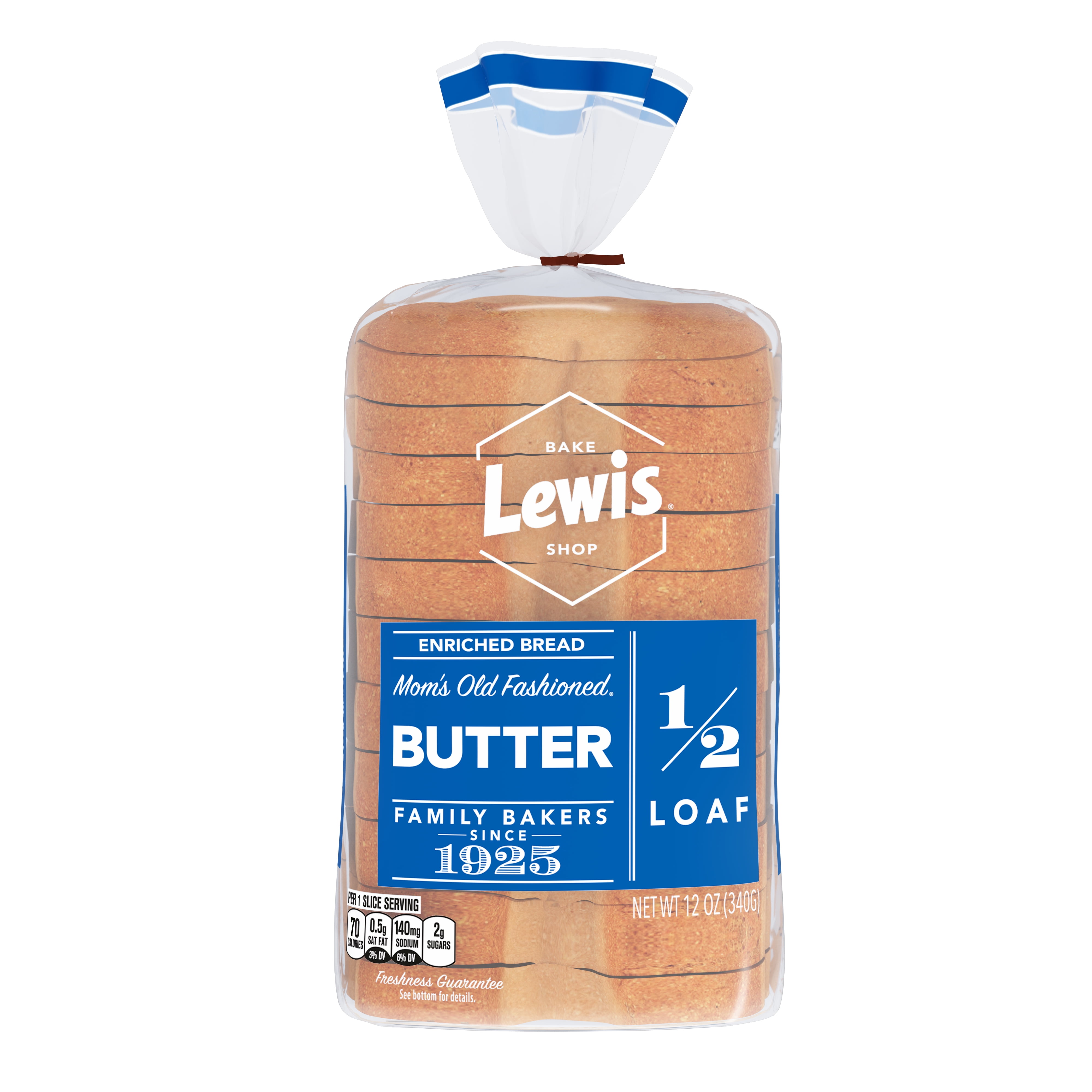 Lewis Bake Shop Butter White Half Loaf Bread, 1/2 Loaf, 12 oz - Walmart.com