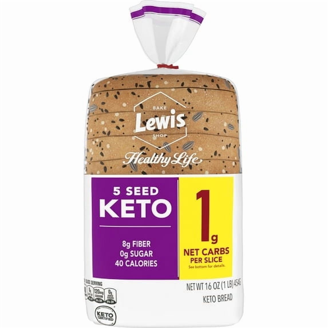 Lewis Bake Shop Healthy Life 5 Seed Keto Bread 16 oz (Pack of 7 ...