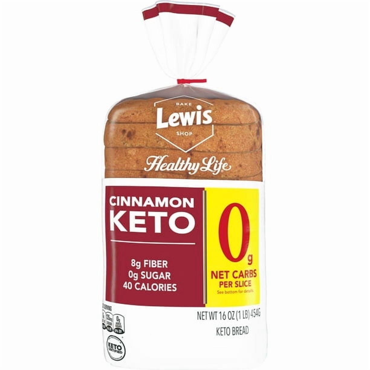 Lewis Bake Shop Healthy Life Cinnamon Keto Bread, 16 oz (Pack of 1 ...