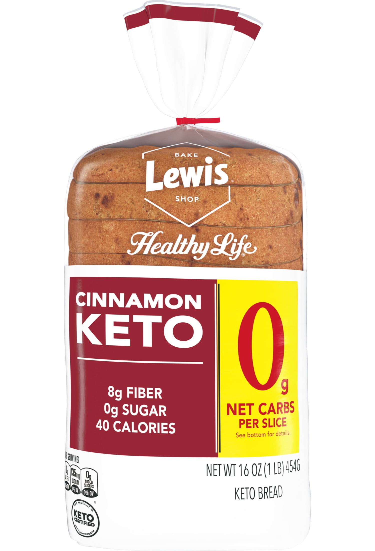 Lewis Bake Shop Healthy Life Cinnamon Keto Bread, 16 oz - Walmart.com