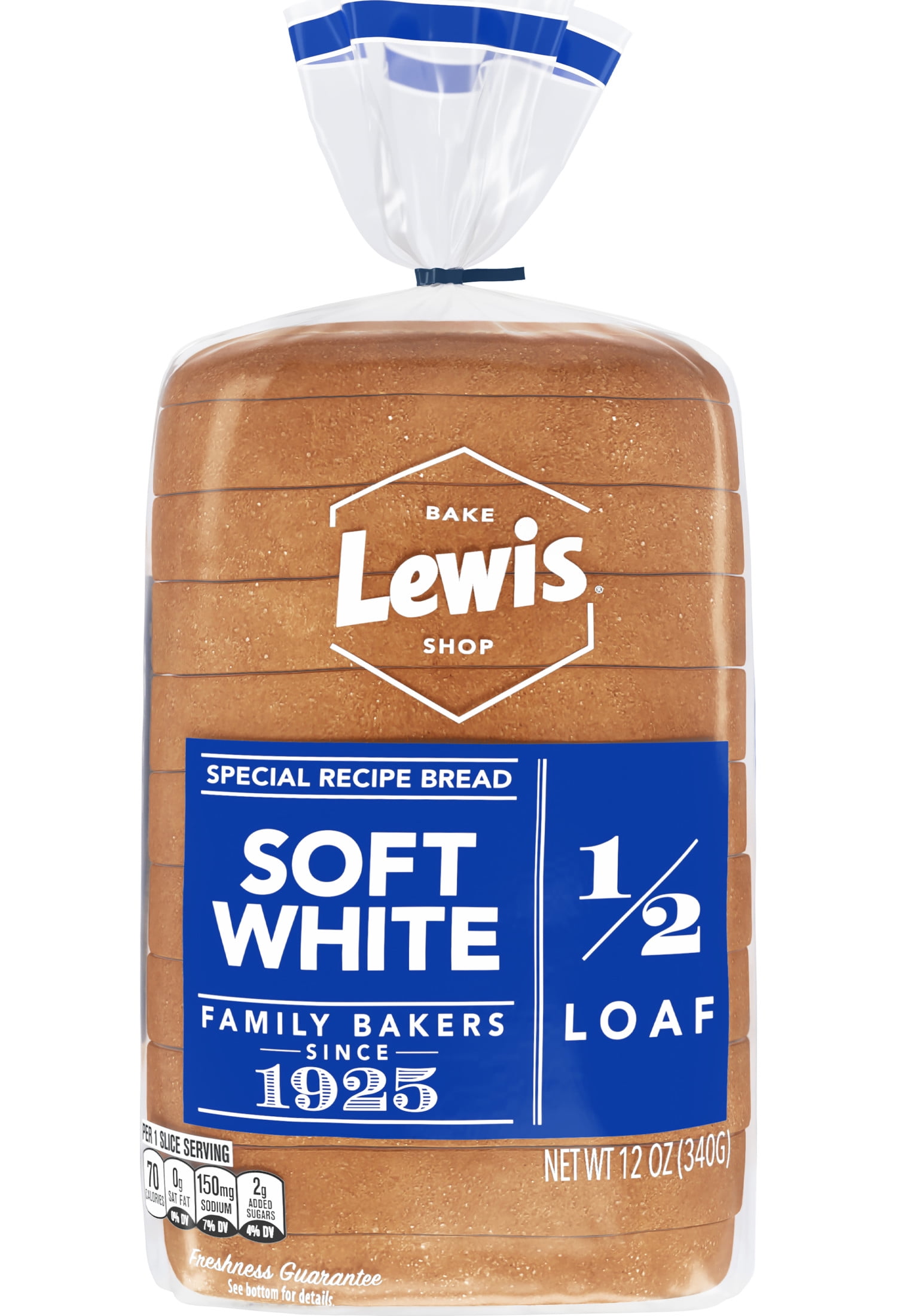Lewis Bake Shop Soft White Half Loaf Bread, 1/2 Loaf, 12 oz - Walmart.com
