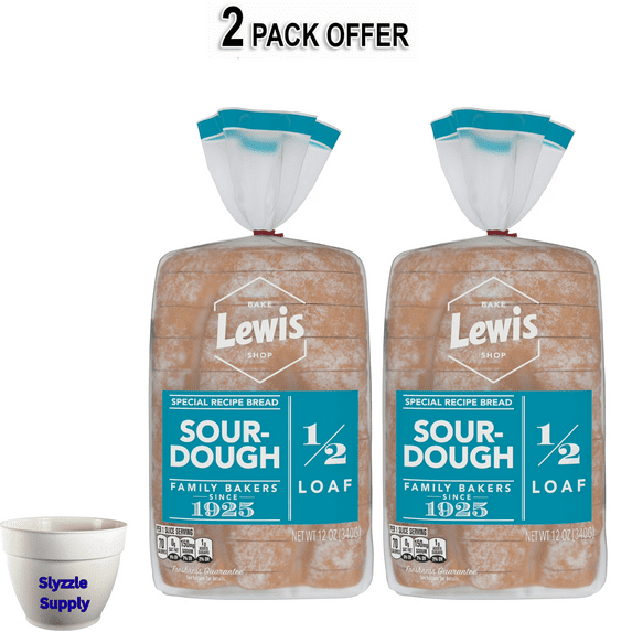 Lewis Bake Shop Sourdough Half Loaf Bread, 1/2 Loaf, 12 oz - Walmart.com