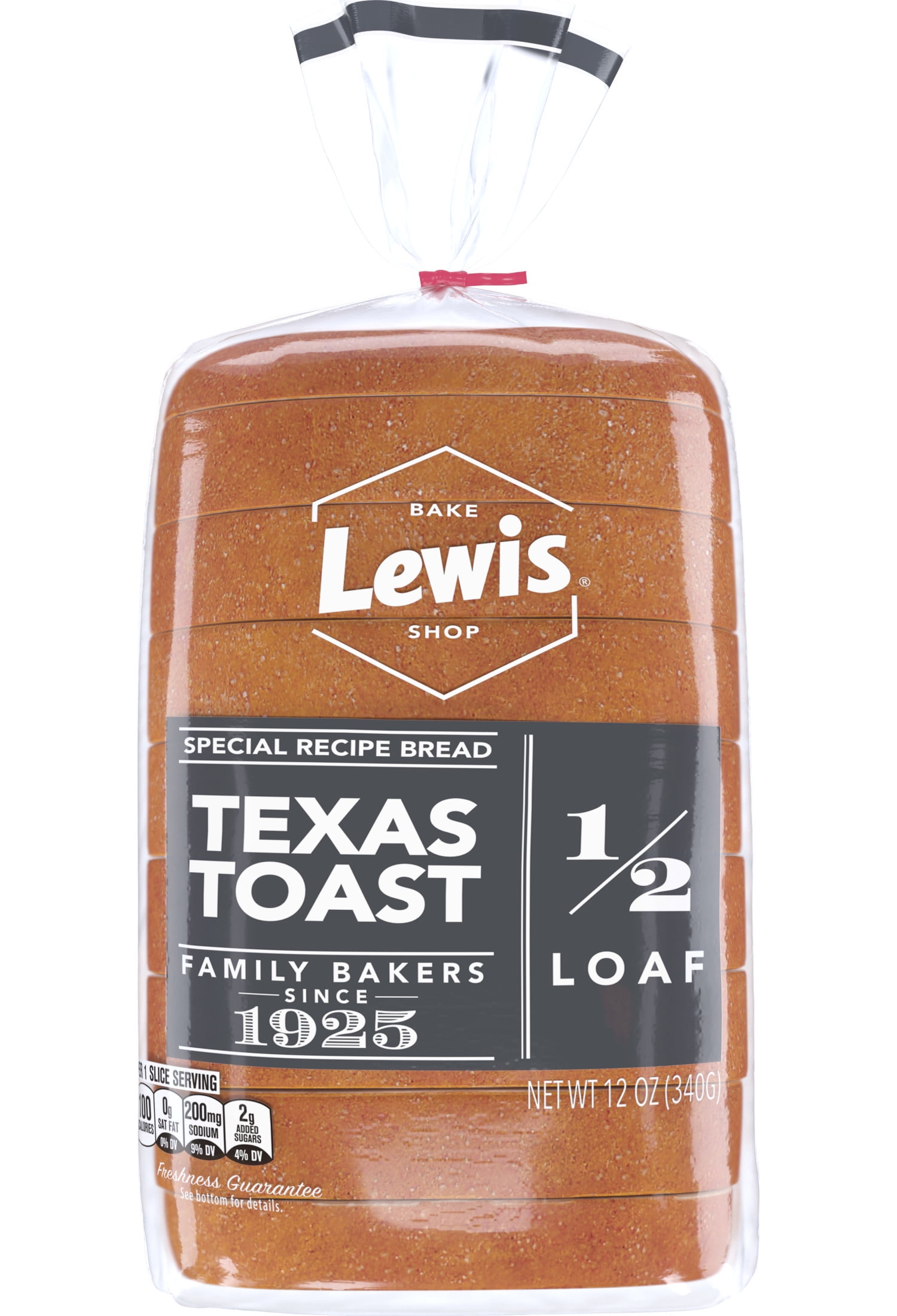 Lewis Bake Shop Texas Toast Half Loaf Bread, 1/2 Loaf, 12 oz - Walmart.com