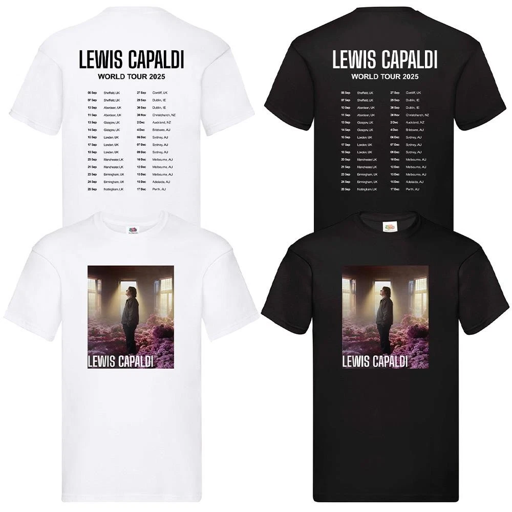 Lewis Capaldi 2025 World Tour T-Shirt Unisex Concert Fan Merch Tee ...