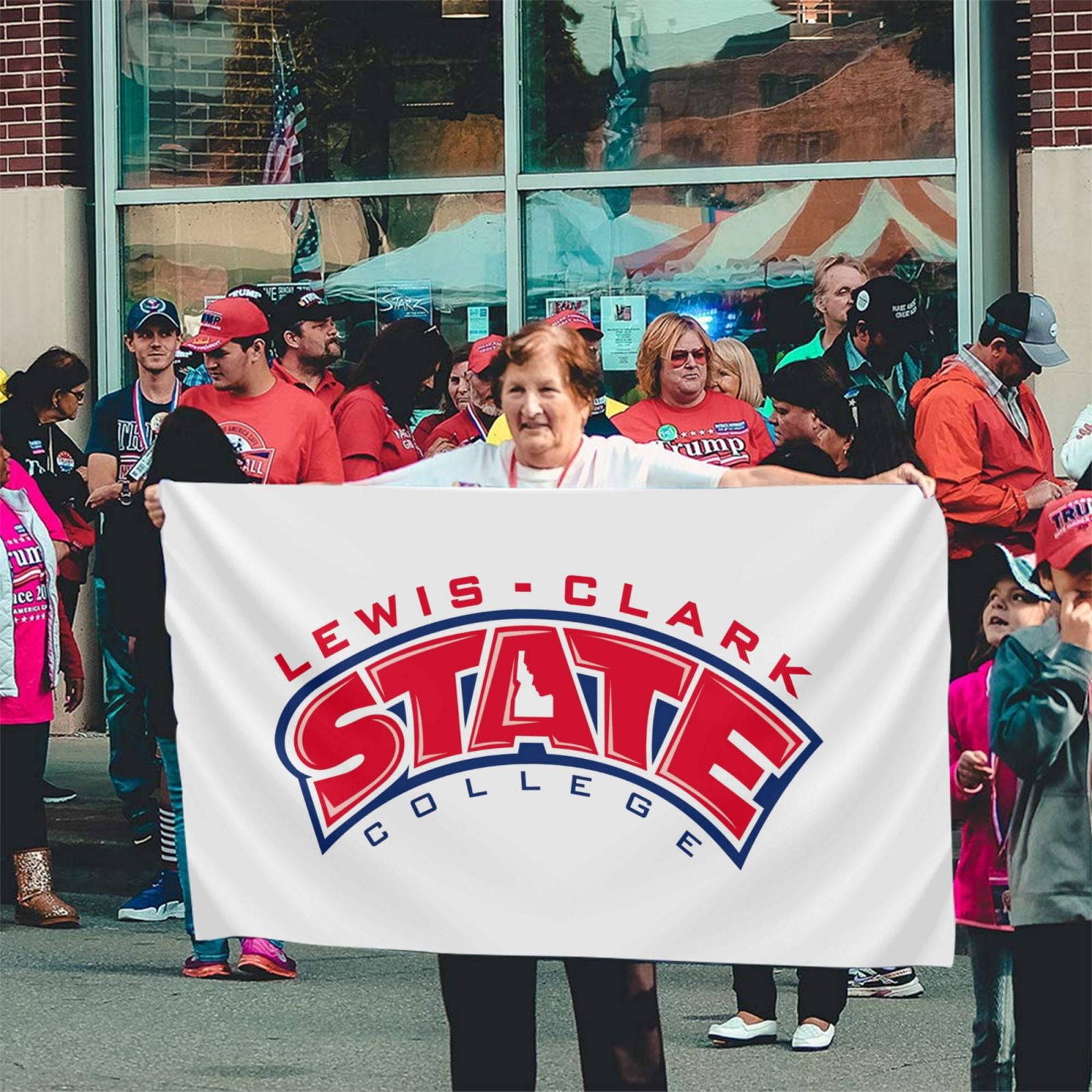 Lewis-Clark College Flag 3x5 Outdoor ,Sewn Stripes, Stronger Brass ...