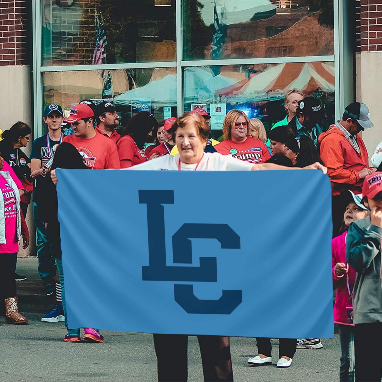 Lewis Clark College Logo Flag 3x5 Outdoor ,Sewn Stripes, Stronger Brass ...
