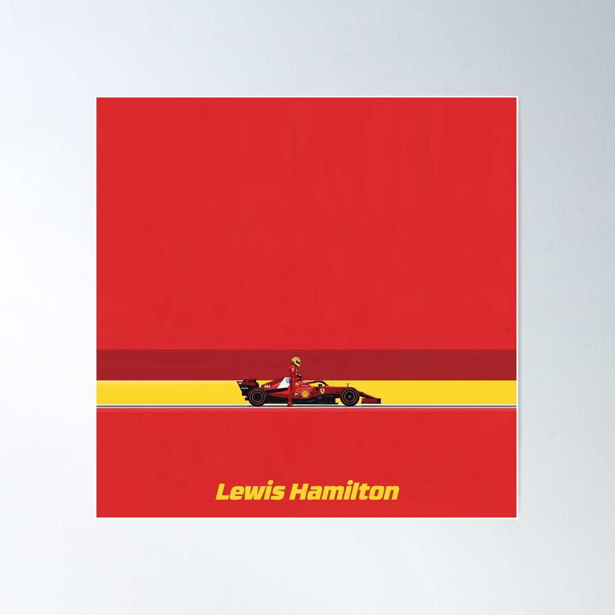 Lewis Hamilton 2025 Ferrari Track Art - Driver & Car Composition ...