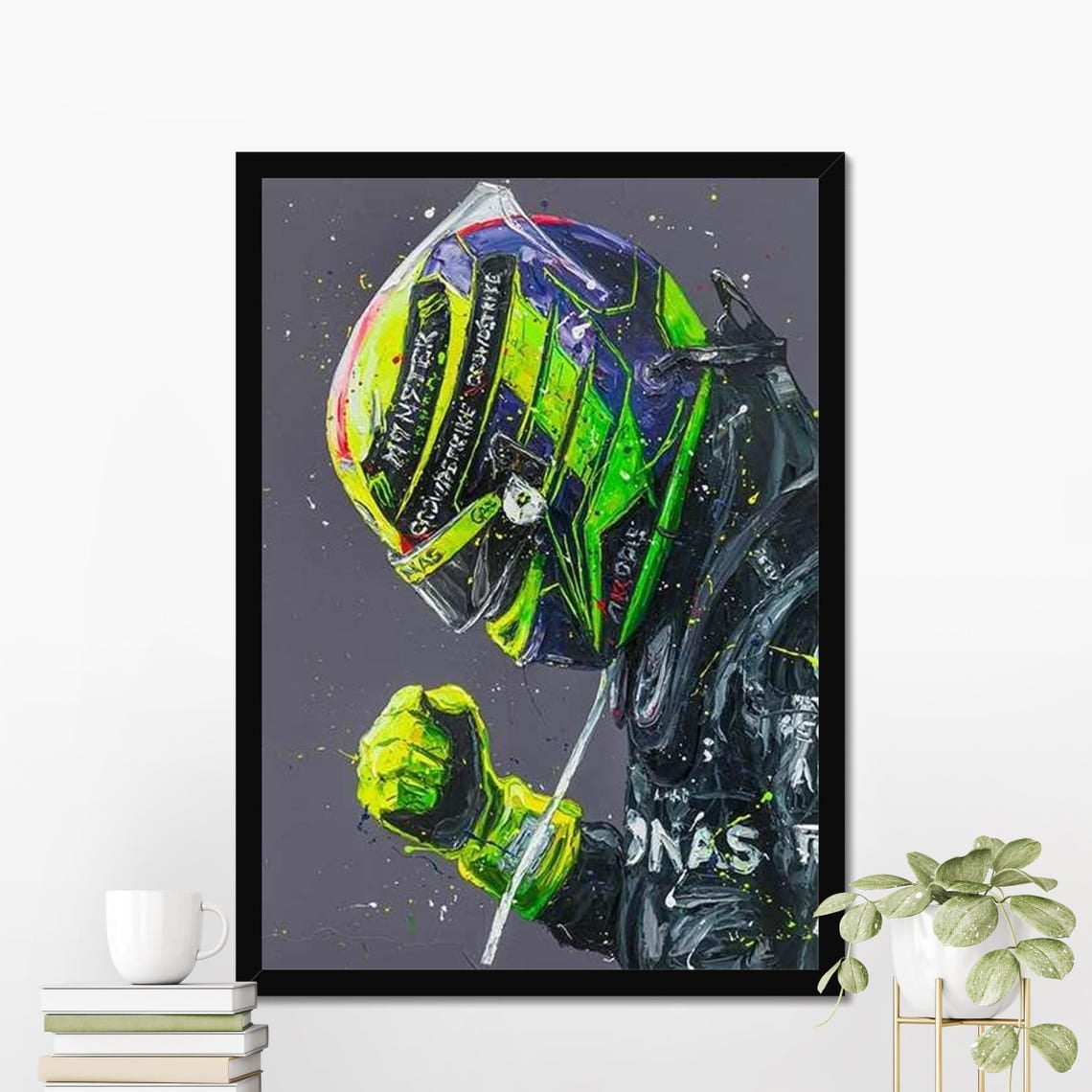 Lewis Hamilton Artwork, Lewis Hamilton Wall Art, Formula 1, Vintage F1 ...
