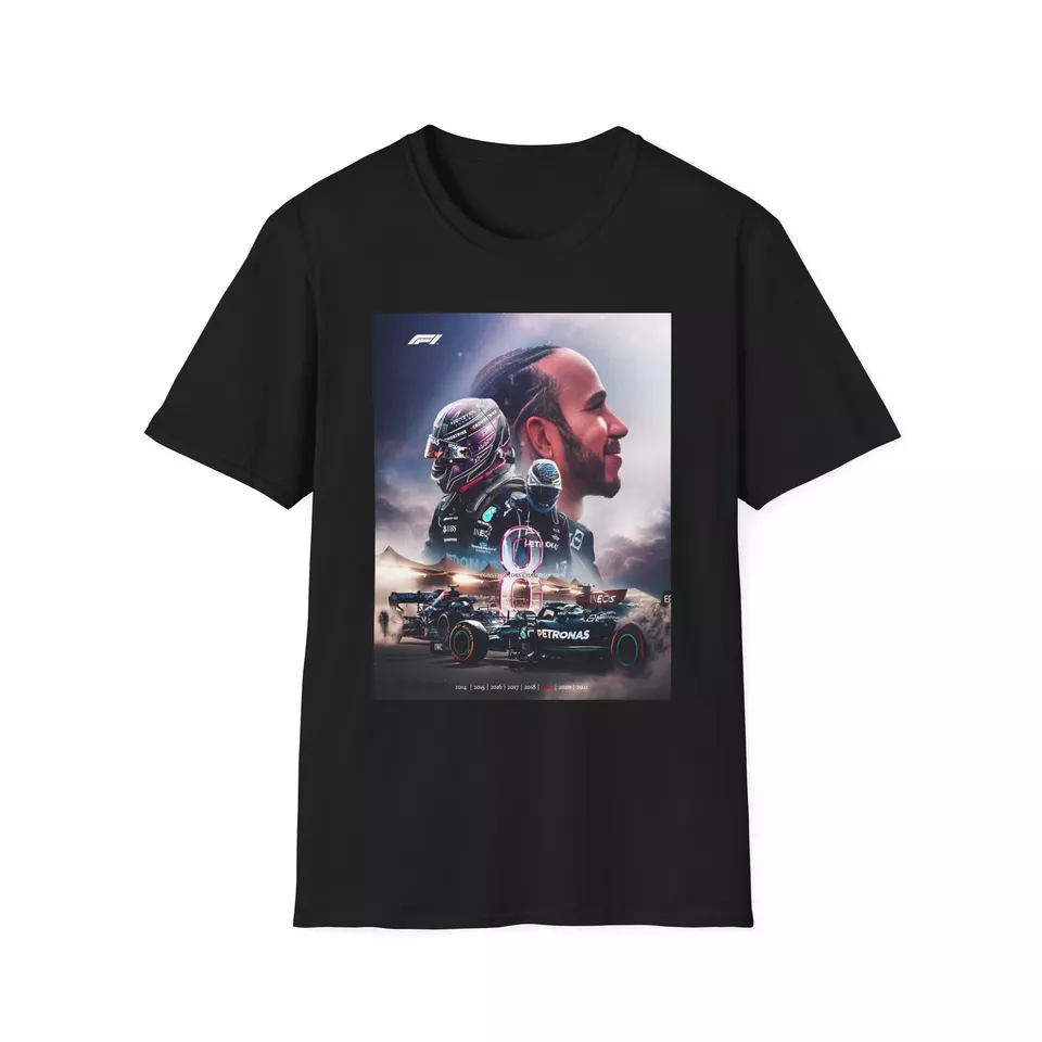Lewis Hamilton F1 Inspired Mercedes F1 Memorial, Formula 1 Graphic Tee ...