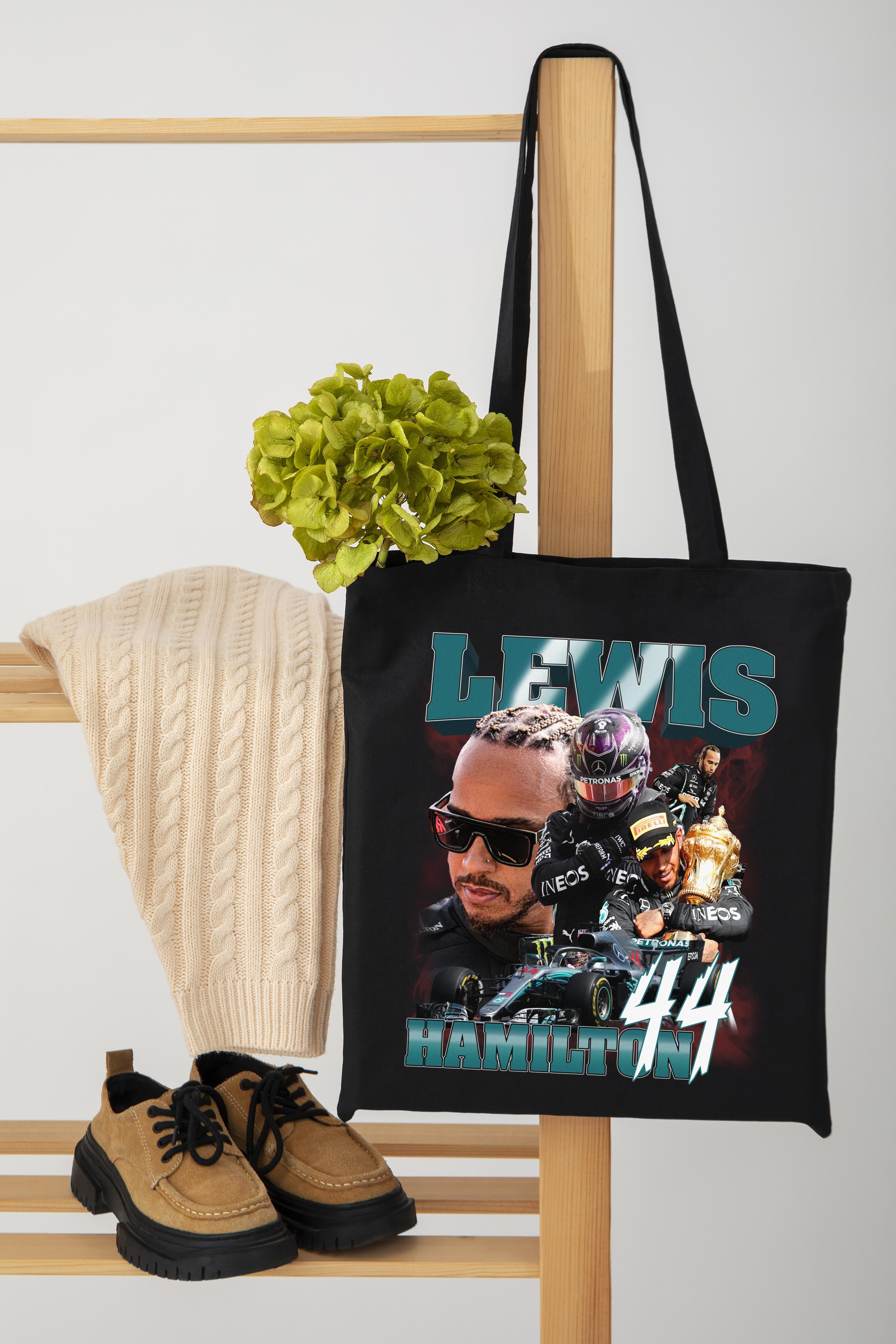 Lewis Hamilton F1 Mercedes Team Formula 1 Racing 90s Fan Tee ToTe Bag ...