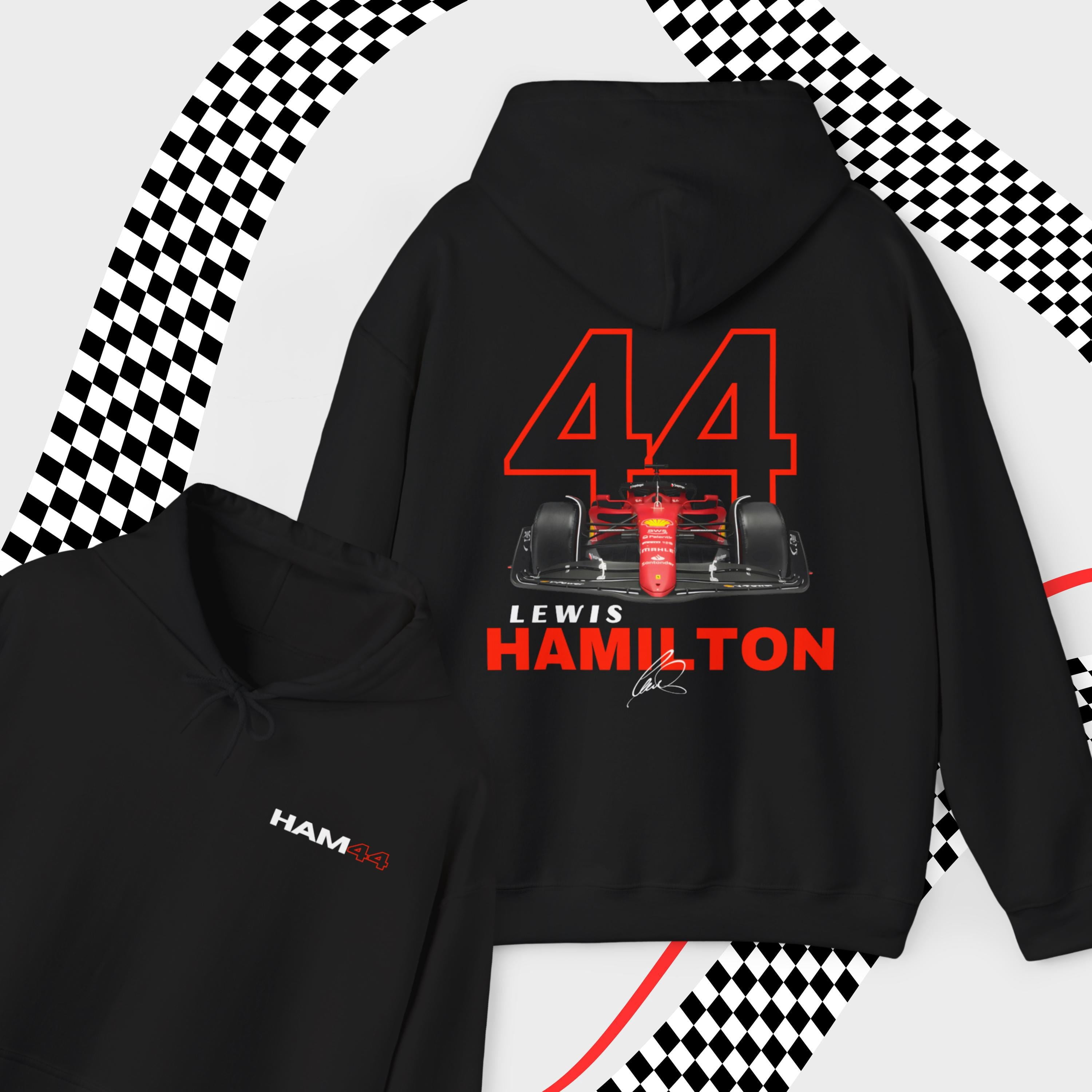 Lewis Hamilton Ferrari F1 Hoodie: Unisex Formula One Racing Sweatshirt ...