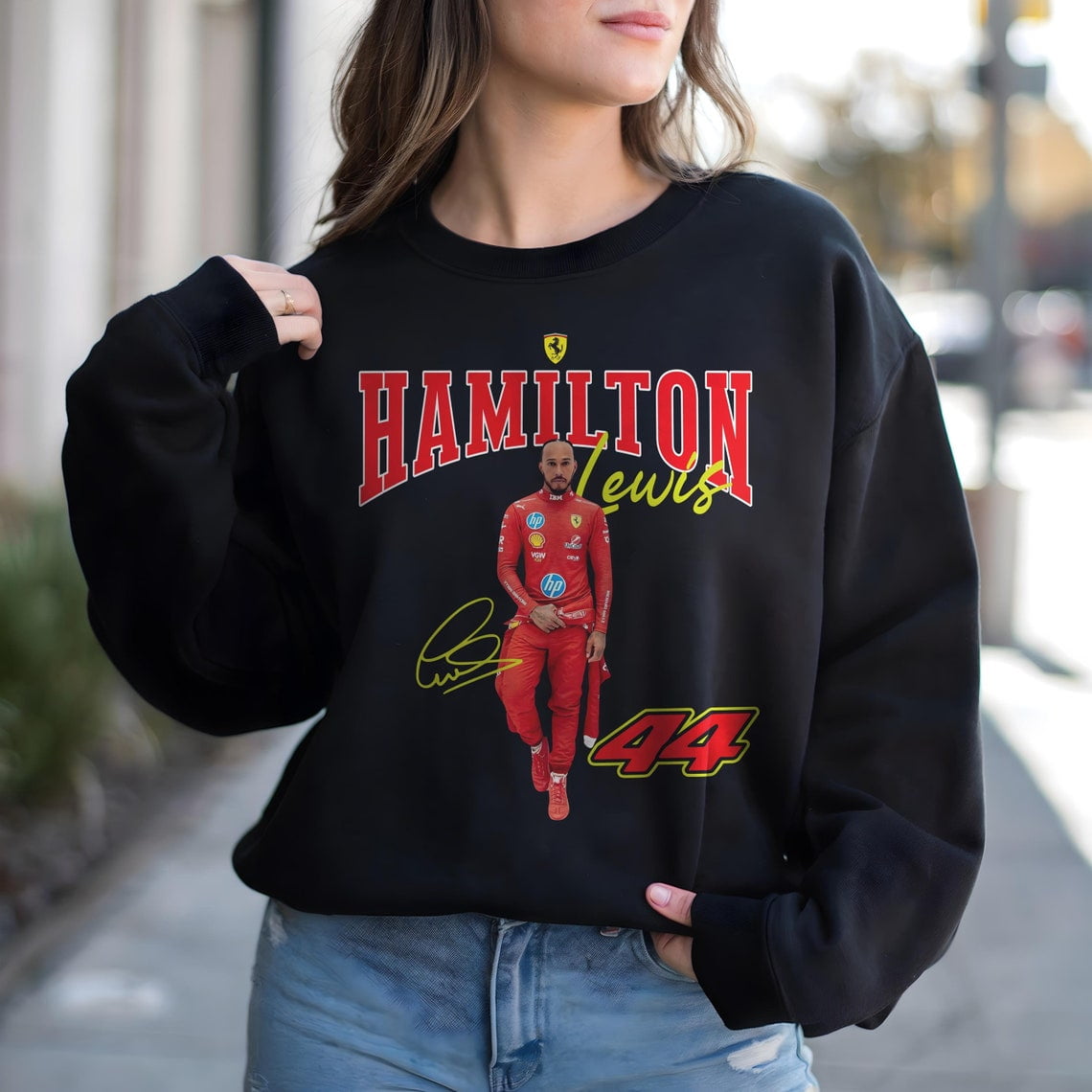 Lewis Hamilton Ferrari Sweatshirt: F1 Ferrari Merch, Formula 1 Apparel ...