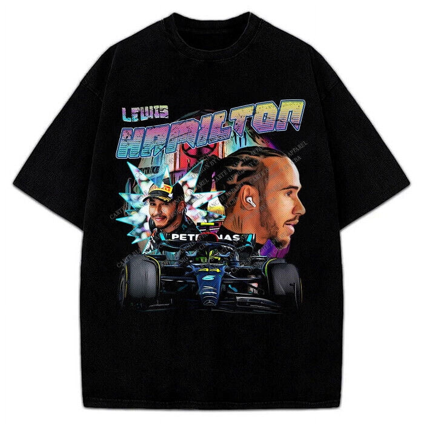 Lewis Hamilton Formula One Race Car GOAT Vintage Retro Style Graphic T ...