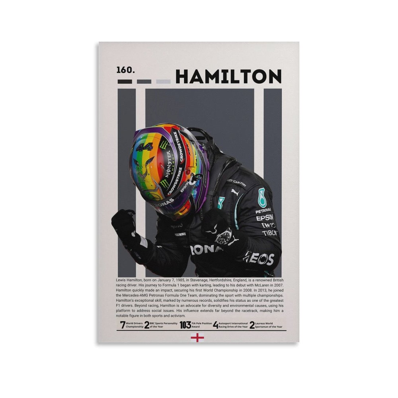 Lewis Hamilton Poster Formula One Poster, F1 Racing Poster, Car Poster ...