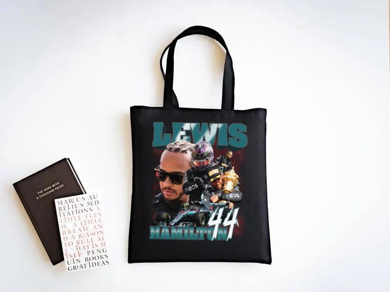 Lewis Hamilton Shirt Formula 1 Racing Team Mercedes 90s Vint Tote Bag ...