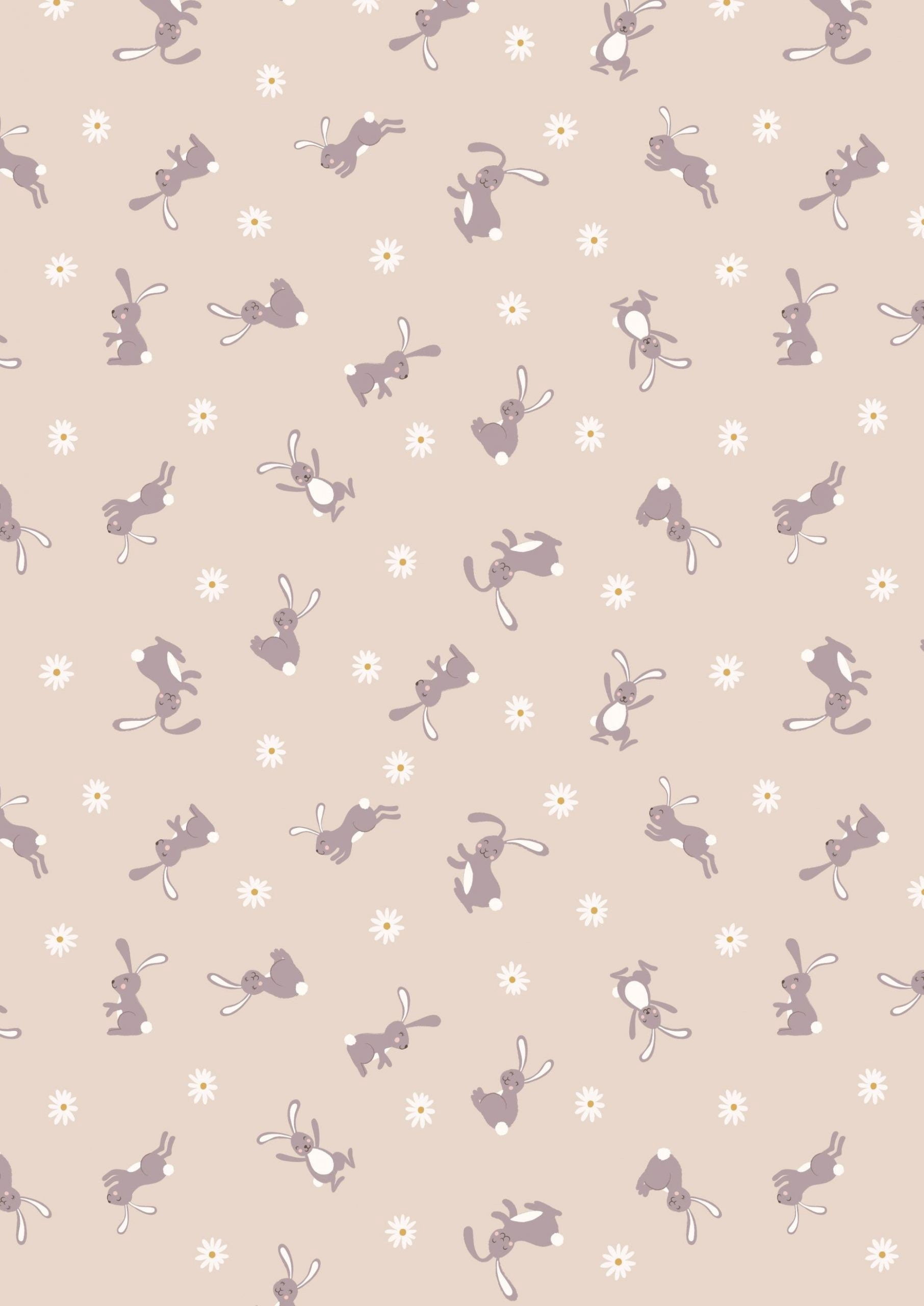 Lewis & Irene Bunny Hop Fabric Collection Bunny on Dark Cream Authentic ...