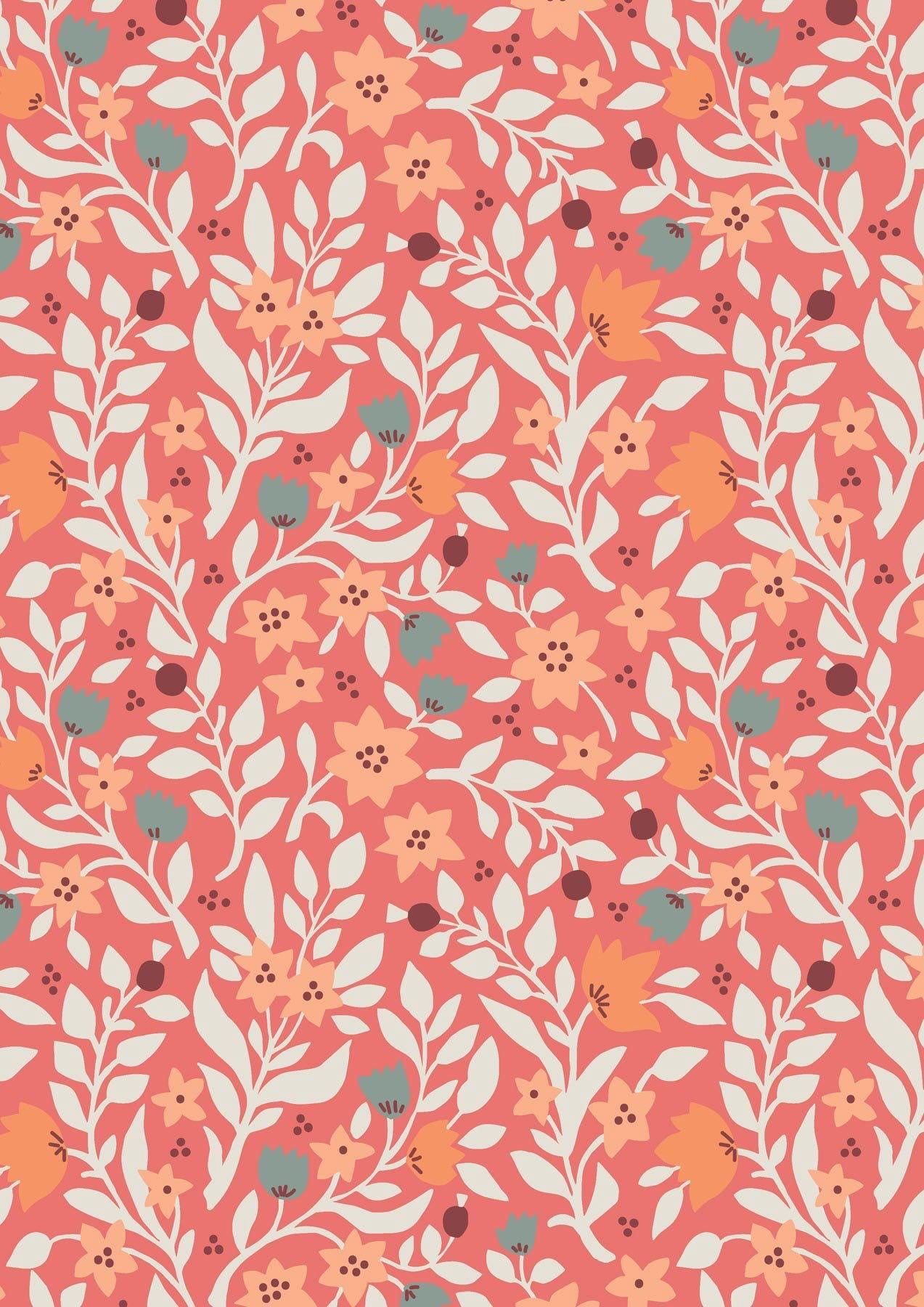 Lewis & Irene Folk Floral Fabric Collection Folk Floral All Over on ...