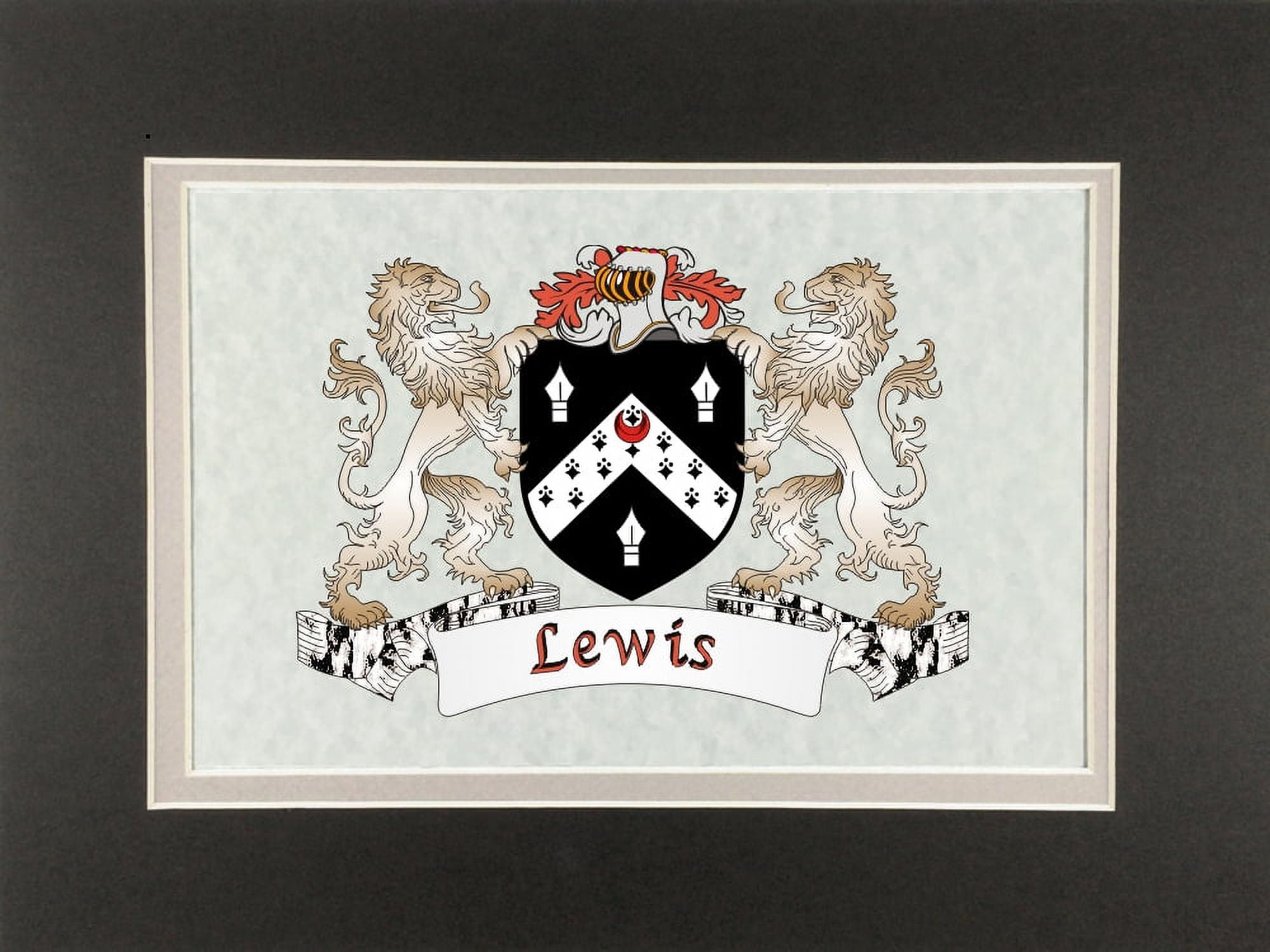 Lewis Irish Coat of Arms Print - Frameable 9" x 12" - Walmart.com