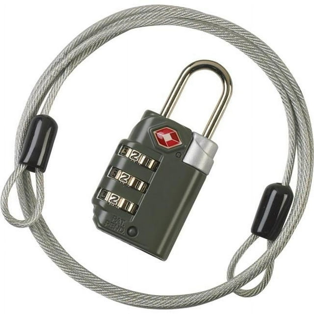 Lewis N. Clark 744381 Travel Sentry Combo Lock Cable - Walmart.com