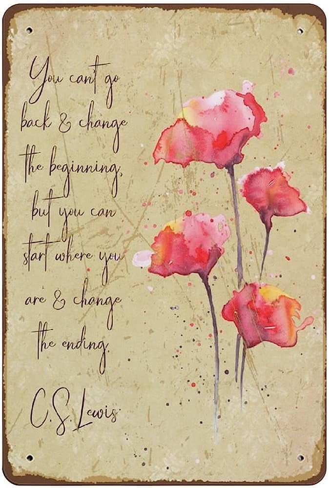 Lewis Quote You Can't Go Back Change The Beginning But You Can Start ...
