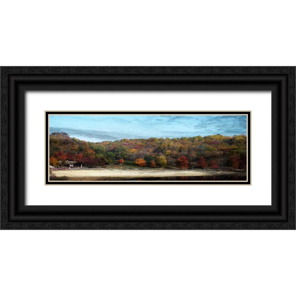 Lewis, Sheldon 18x9 Black Ornate Wood Framed with Double Matting Museum ...