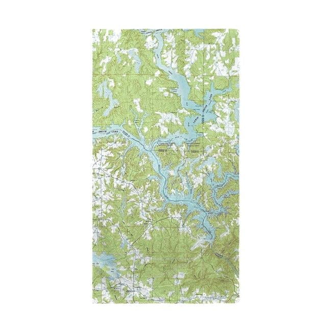 Lewis Smith Lake, AL Nautical Map Beach Towel - Walmart.com