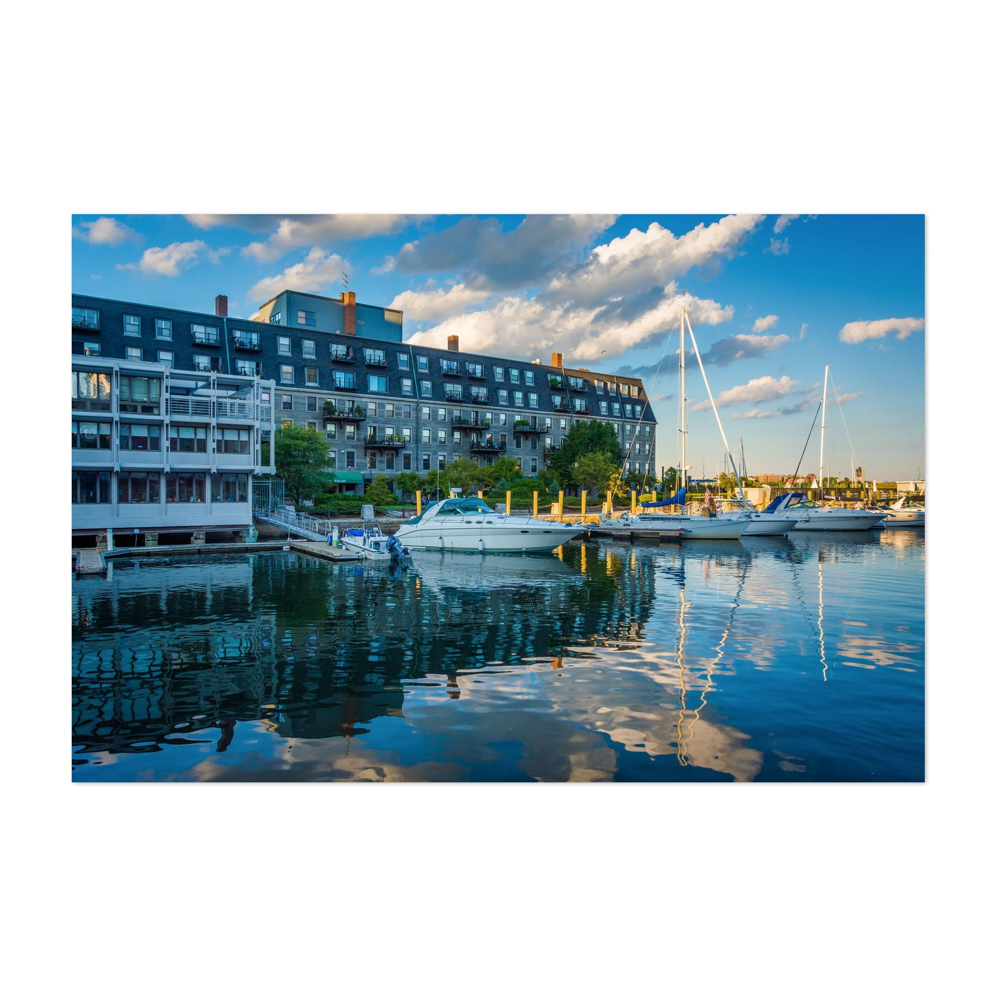 Lewis Wharf - Boston Massachusetts Photography Unframed Wall Art Print ...
