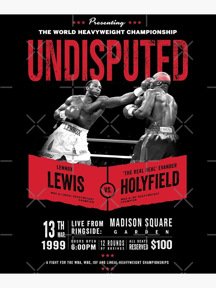 Lewis vs Holyfield - Undisputed Boxing T-shirt Canvas Poster Decor ...