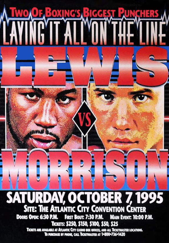 Lewis vs Morrison Poster 24x36 - Heavyweight Clash, Power Punches ...