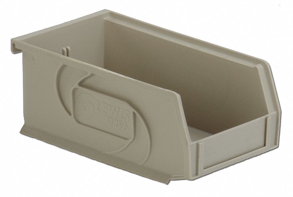 Lewisbins Hang and Stack Bin,Stone,PP,3 in PB74-3 Stone PB74-3 Stone ZO ...