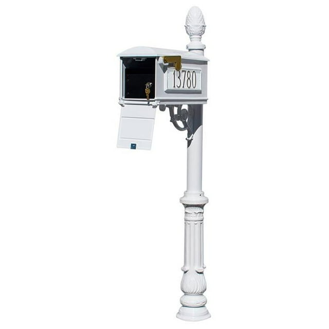 Lewiston LMC-LKIT-703-WHT Mailbox Locking Insert Post System with ...