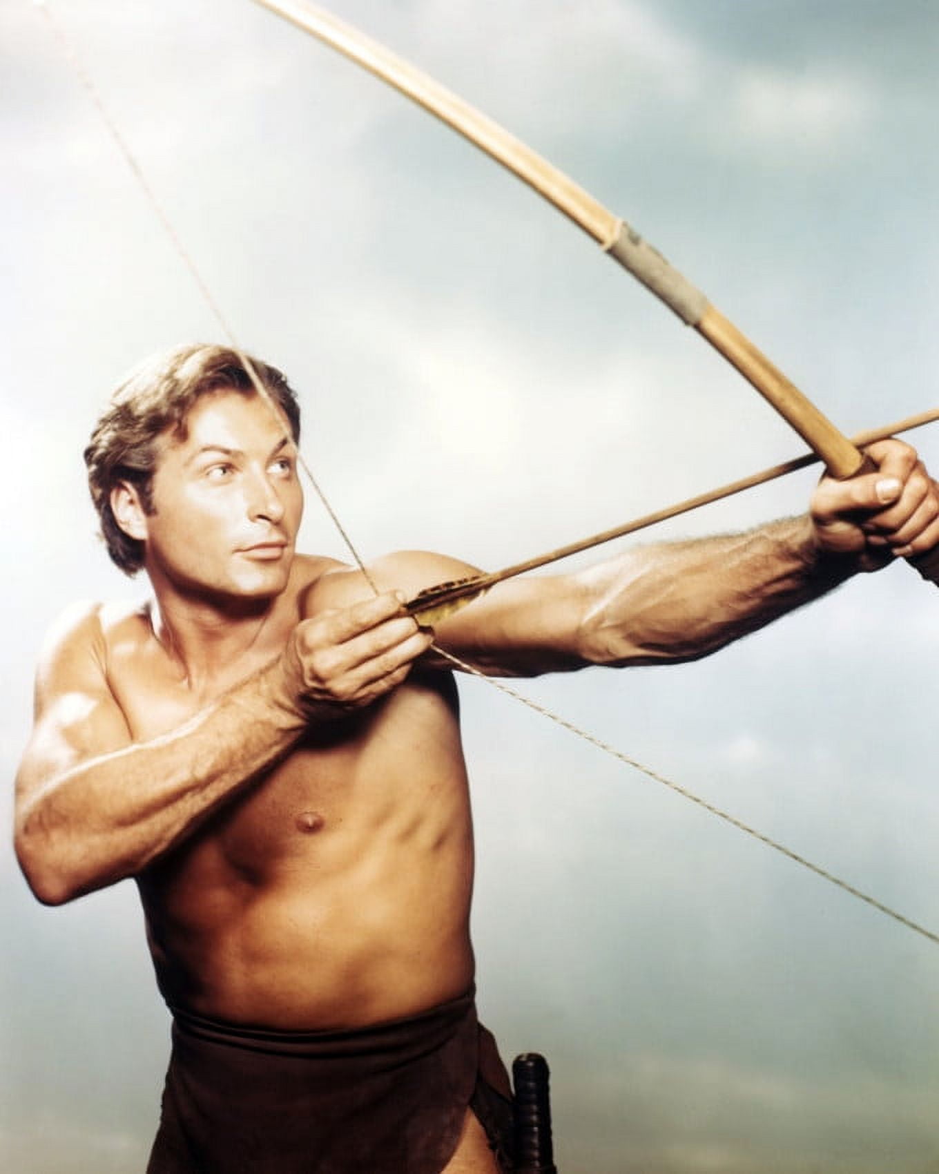 Lex Barker Hunk Tarzan Bow And Arrow Pose 24x36 Classic Hollywood ...