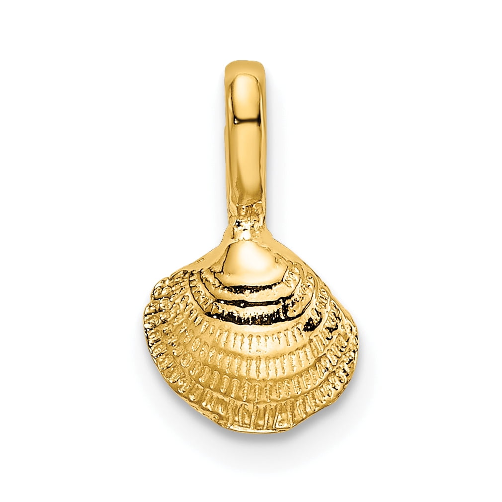Lex & Lu 14k Yellow Gold Mini Clam Shell Charm - Walmart.com