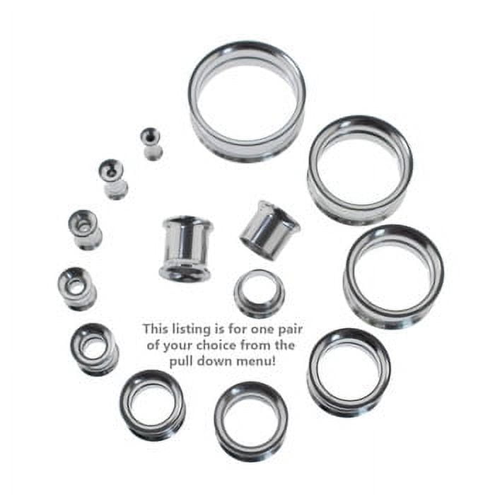 Lex & Lu Pair of Steel Internally Threaded Tunnel Plug Gauges 8G-1 ...