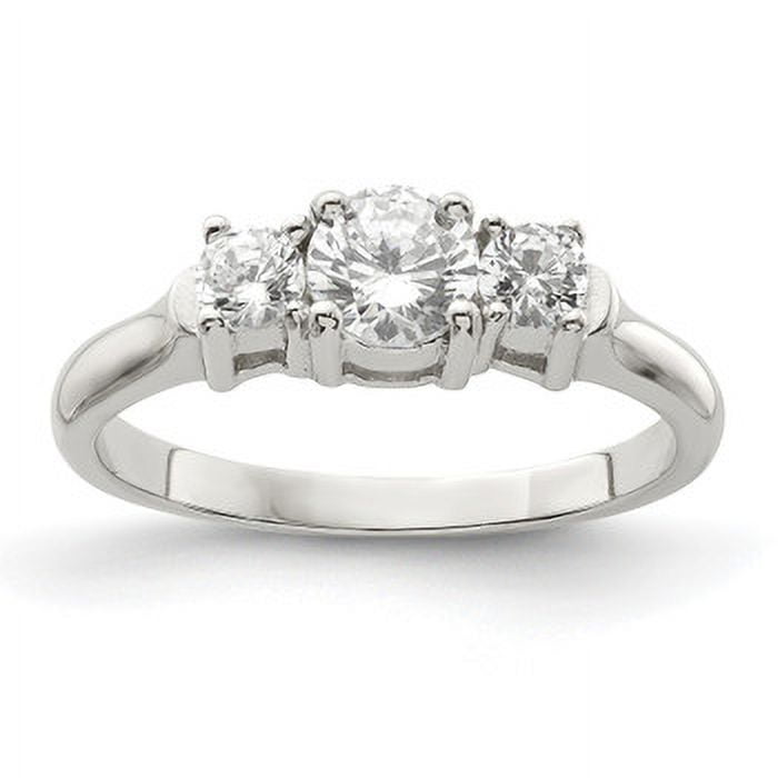 Lex & Lu Sterling Silver CZ Ring LAL43685 - Walmart.com