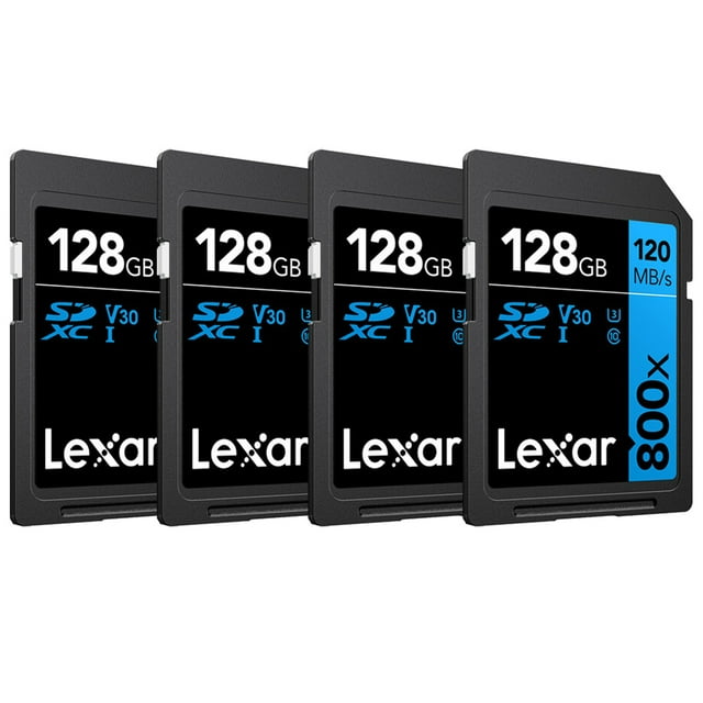 Lexar 128GB High-Performance 800x UHS-I SDHC Memory Card BLUE Series ...