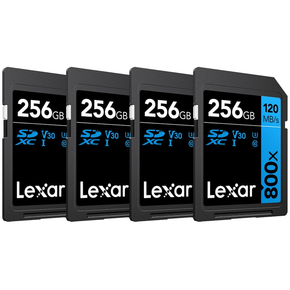 Lexar 256GB High-Speed UHS-I SDHC Memory Card for Video Cameras, BLUE ...