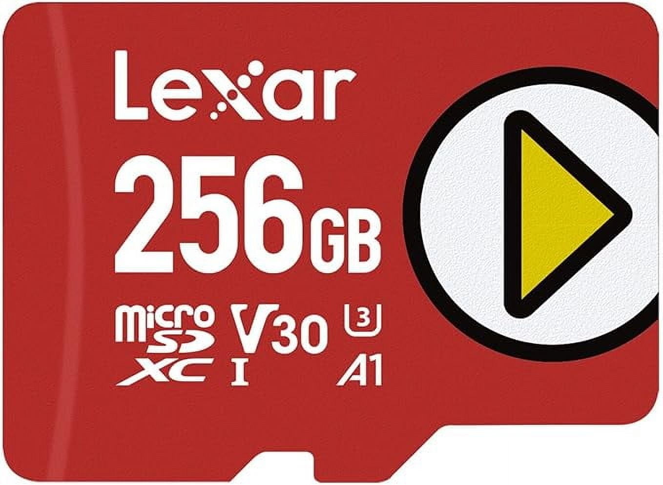 Lexar 256GB PLAY microSDXC Memory Card, UHS-I, C10, U3, V30, A1, Full ...