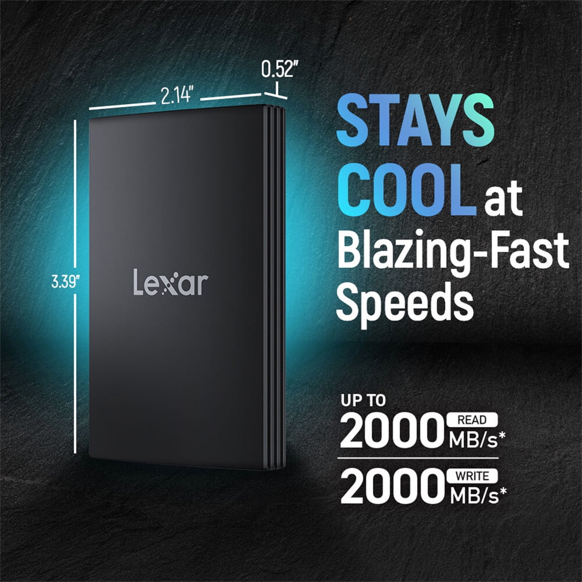 Lexar ARMOR 700 2TB USB 3.2 Gen Type-C Portable External SSD - Walmart.com
