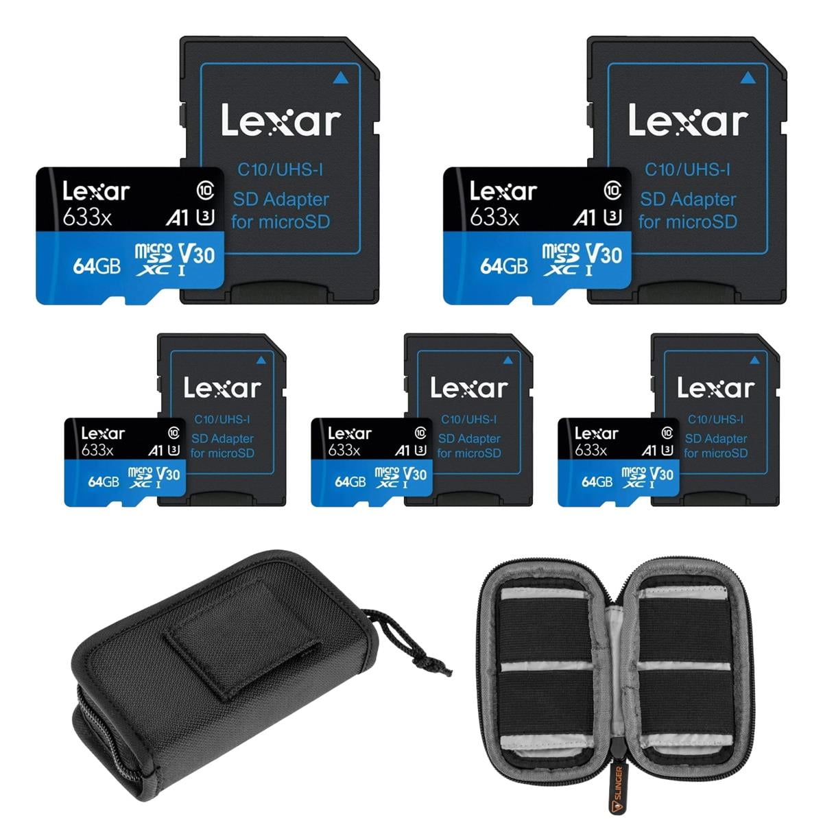 Lexar BLUE Series High-Performance 633x 64GB UHS-I microSDHC Memory ...