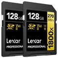 Lexar Professional 1800x SDXC UHS-II Card GOLD Series 128GB - (2-Pack ...