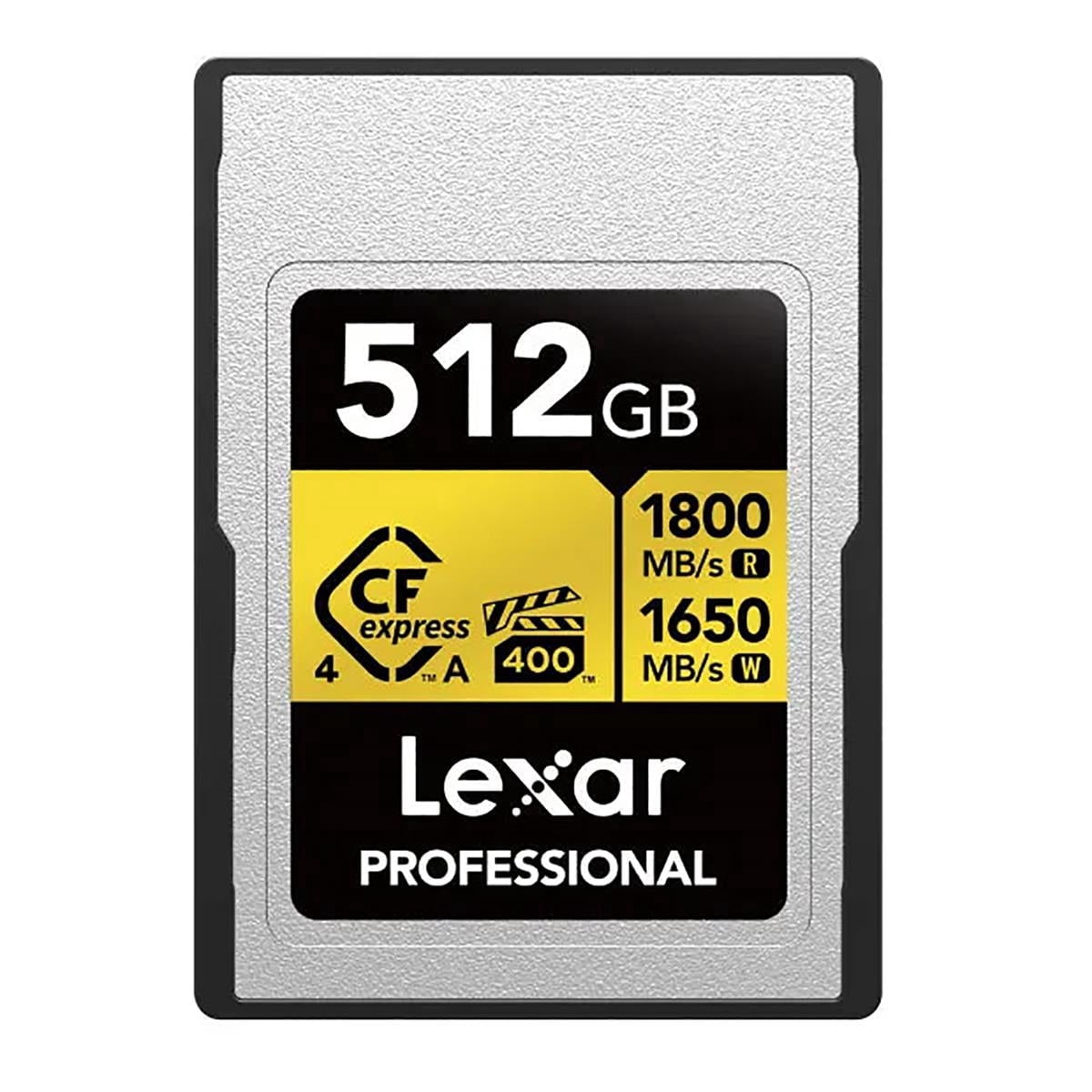 Lexar Gold Series Professional 512GB CFexpress 4.0 Type-A Memory Card ...