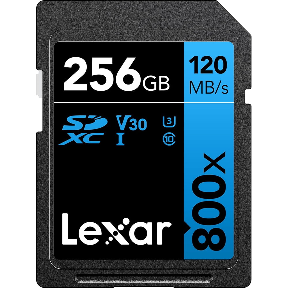 Lexar 256GB High-Performance 800x UHS-I SDXC Memory Card (BLUE Series ...