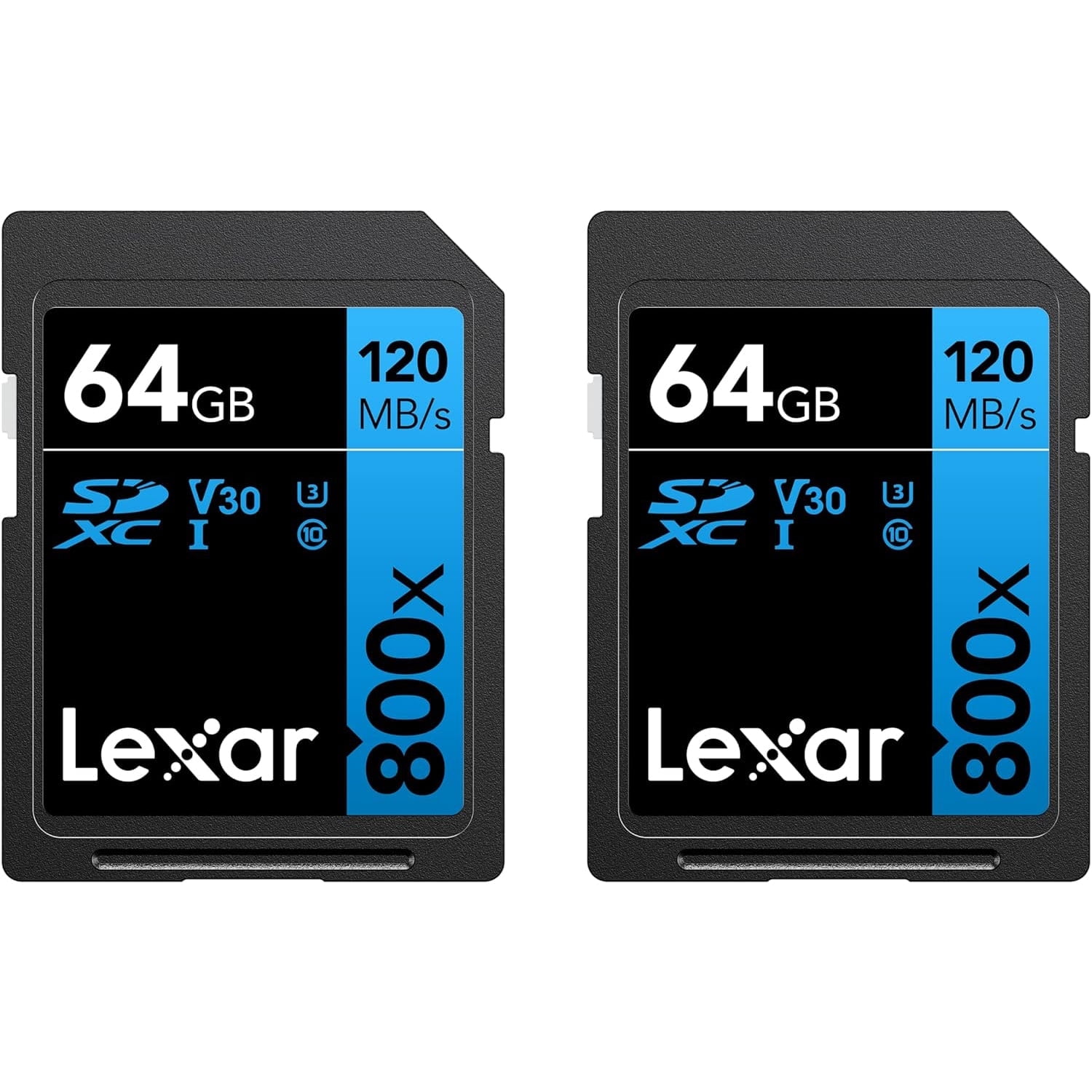 Lexar High-Performance 800x 64GB SDXC UHS-I Memory Card (2-Pack ...